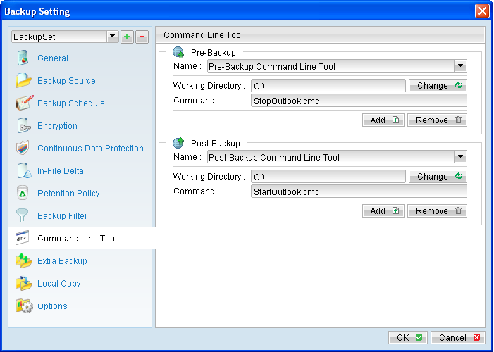 6 Configure backup sets