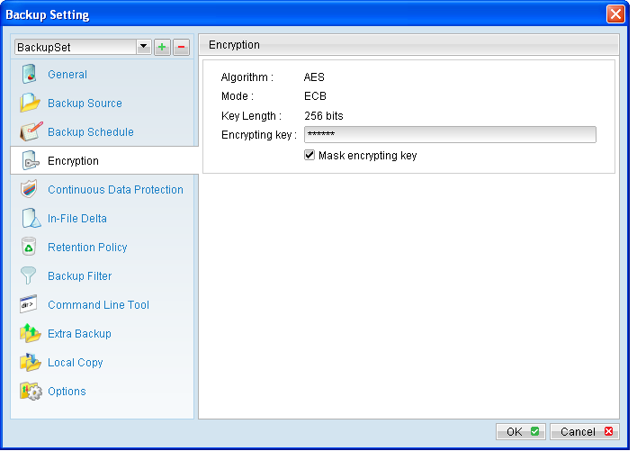 6 Configure backup sets
