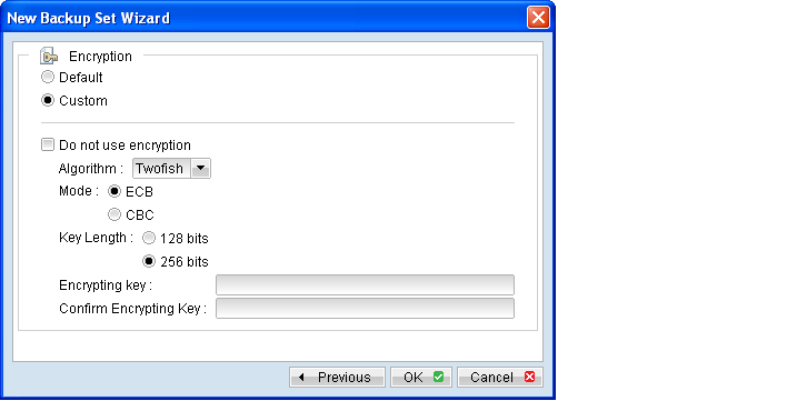 6 Configure backup sets