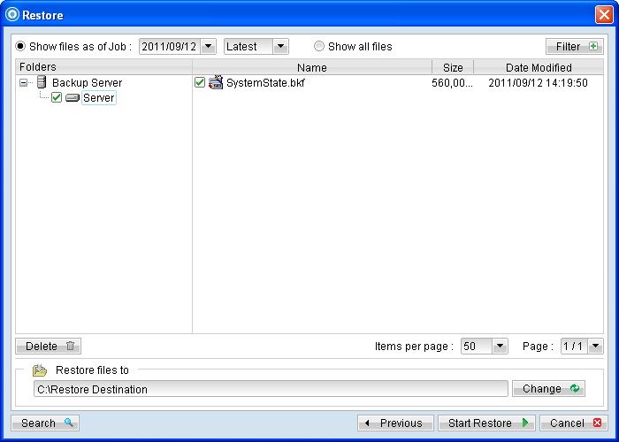 10 Backup / Restore Windows System State