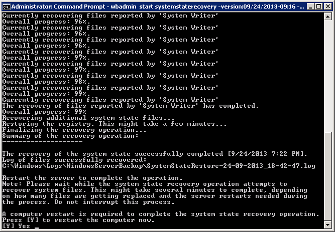 10 Backup / Restore Windows System State